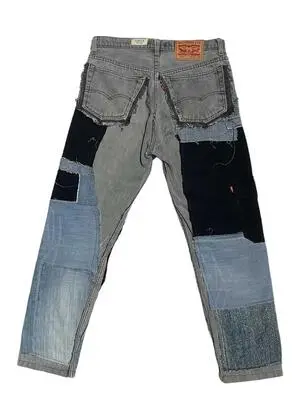 ZASTASTUDIO Deconstructed Denim Jeans - Blue/black