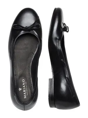 MARIANO SHOES Marinha Leather Ballerinas - Black