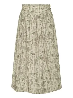 GROBUND Mette Maxi Skirt With Graphic Insect Print
