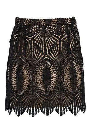 ZETAYE Maxine Deco Lace Mini Skirt - Black