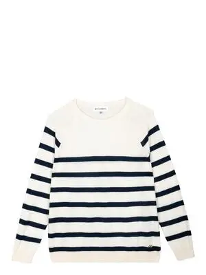 BEL CASHMERE Striped Cashmere And Silk Sweater
