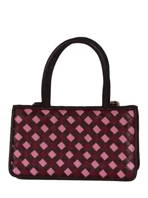 F3ROG BY RANA Woven Leather Crossbody Bag - Red/pink