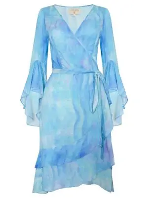 SOPHIA ALEXIA Riviera Mini Wrap Dress - Blue
