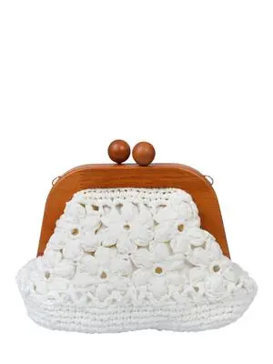 SIBYLLA DELPHICA Mini Melia Crochet Clutch - White
