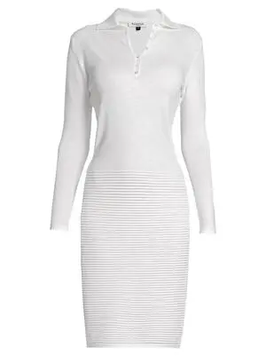 RUMOUR LONDON Olivia Merino Wool-blend Knitted Dress - White