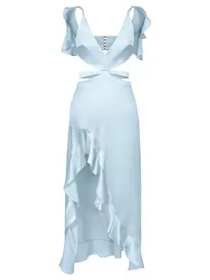 ANSE VICTORIN Angelina Silk Midi Dress - Blue