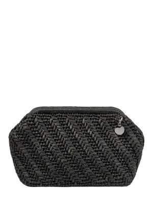 SPRINGMOONATELIER Abudance Raffia Handbag Black