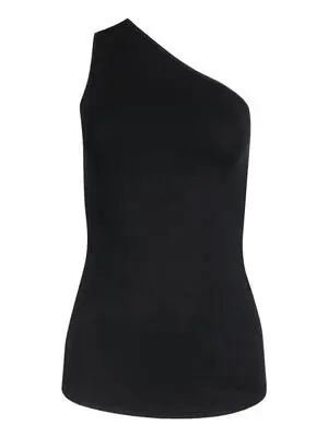 OFF GRID Bondi Bamboo One Shoulder Top - Black
