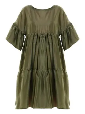 METAMORPHOZA Oversized Sheer Tunic - Green