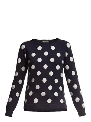 RUMOUR LONDON Emmy Polka Dot Cotton Jumper - Black