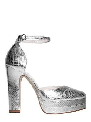 TERRY DE HAVILLAND Lily Platform Block Heel - Silver