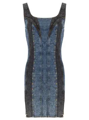 PCFG Two-tone Denim Dress - Blue
