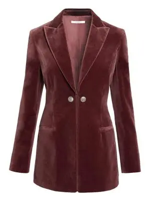 Santorelli Milli Long Velvet Jacket - Brown