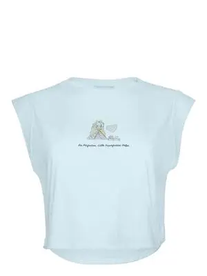 ADIBA Gemma Princess Cropped T-shirt - Blue