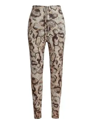 BEFITNESSLOU Snake Animal Print Legging - Beige