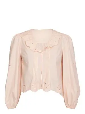 ROSE & NANCY Helen Heart Embroidery Collar Blouse