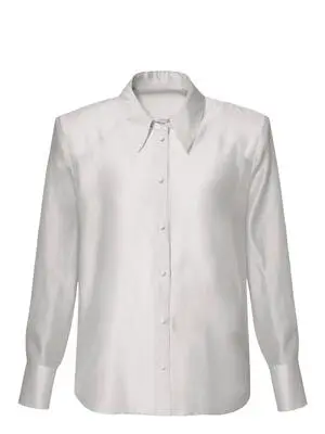 AGGI BY HALEWSKI Sarita Elegant Shirt With Long Sleeves - White