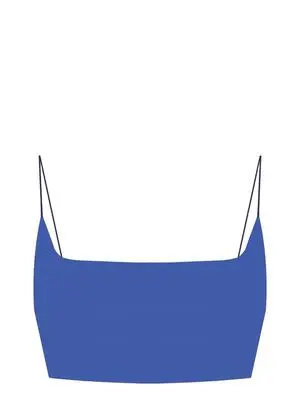 YORSTRULY Skinny Bra Colour Electric Sports Bralette With Spaghetti Straps - Blue