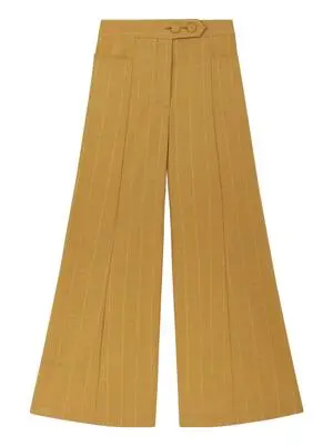 AMANDA THOMPSON COUTURE Anderson Pinstripe Trouser - Yellow