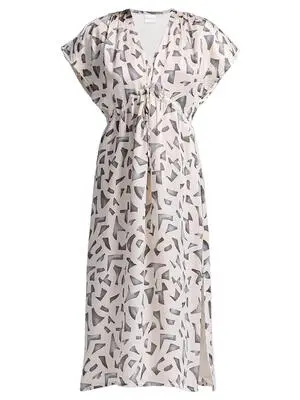 REISTOR Gathered Maxi Dress - White