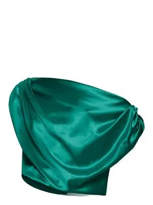 ANGELIKA JOZEFCZYK Satin Livia Blouse - Green