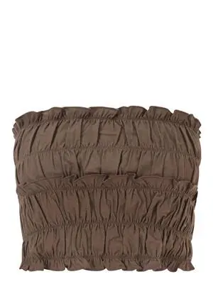 BALOU Shirring Strapless Top