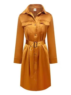 WHY MARY Jackie Trench Coat Dress