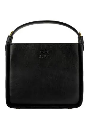 TIME RESISTANCE Leather Handbag - Black