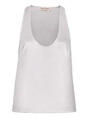 ANSE VICTORIN Victoria Silk Tank Top - Grey