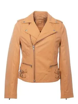 ZASTASTUDIO Leather Biker Jacket - Red