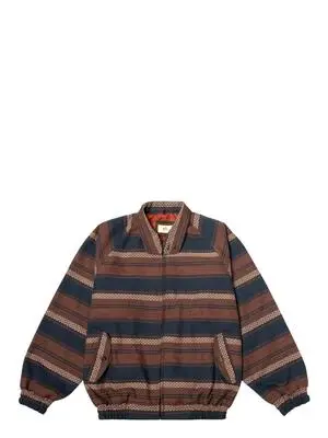 COLLECTED XX Striped Cotton Blouson Jacket - Brown/blue