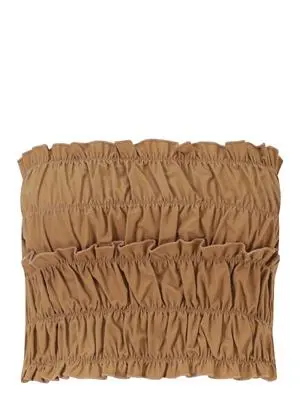 BALOU Shirring Tube Top - Brown
