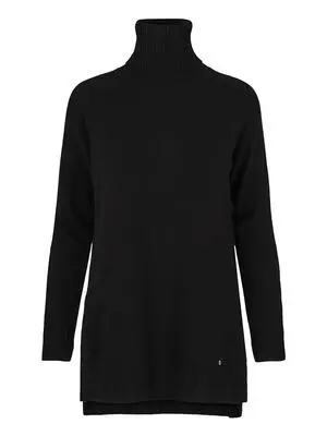 TIRILLM Abby A-line Turtleneck Pullover - Black