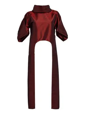 BIANCA POPP Long Sides Taffeta Top - Red