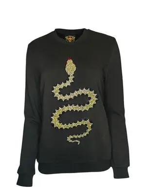 ANY OLD IRON Any Old Iron Beaded Snake Cotton Sweatshirt