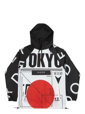MYSIMPLICATED Printed Windbreaker - White/red/black