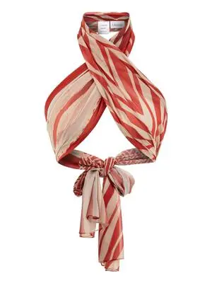 LILAMIE Aruba Crossed Wrap Style Summer Bustier Top - Red