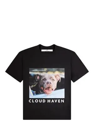 CLOUD HAVEN Graphic Boyfriend T-shirt - Black