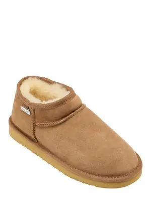 BEDROOM ATHLETICS Betty Double Faced Wool Mini Slipper Boots - Brown