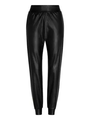 Commando Faux Leather Relaxed Fit Jogger - Black