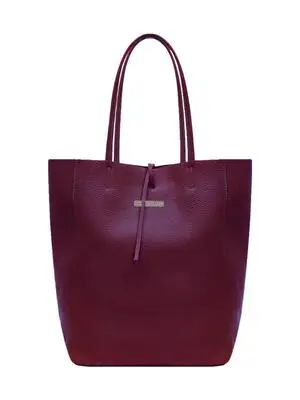 BETSY & FLOSS Milan Soft Leather Tote Bag - Silver