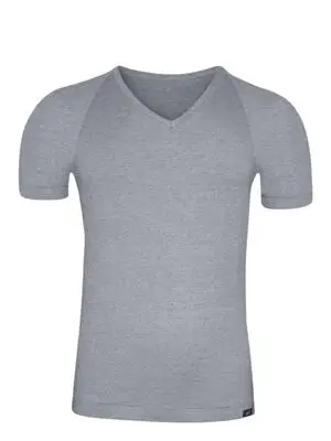 ZD ZERO DEFECTS Ranglan V-neck T-shirt Premium Egyptian Cotton Color - Grey