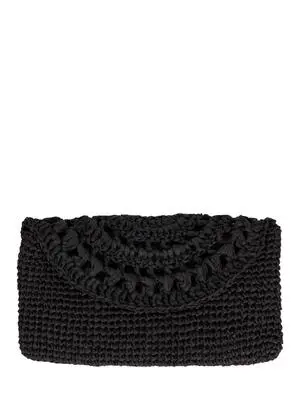 N'ONAT Crochet Flapped Clutch - Black