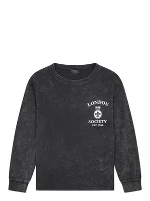 RAVE ON TREND Vintage Wash Long Sleeve - Black