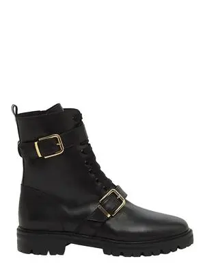 MIYANA BERLIN Ava Buckled Ankle Boots - Black