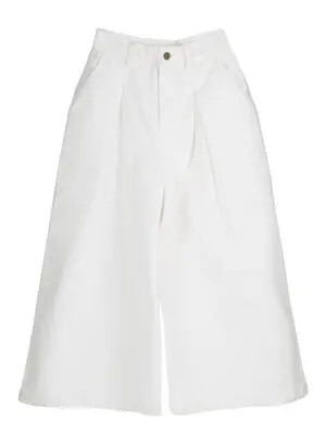 PALOMA LIRA Wide-leg Denim Culottes - White
