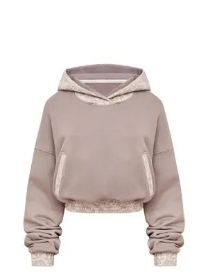 MANDRAGORA Cotton Lantre Sweatshirt With Jacquard Detailing - Brown