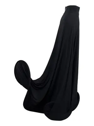 LAURA DAILI Statement Maxi Skirt - Black
