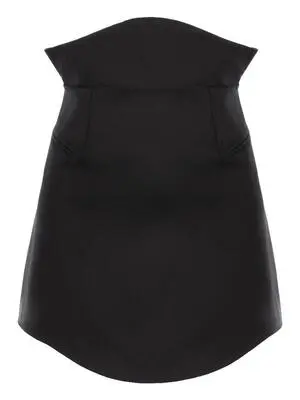 AVENUE N°29 Mini Skirt With Rounded Hemline - Black