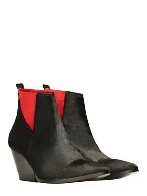 ROSAMUND MUIR LONDON Fortuna Calf Hair Ankle Boots - Black